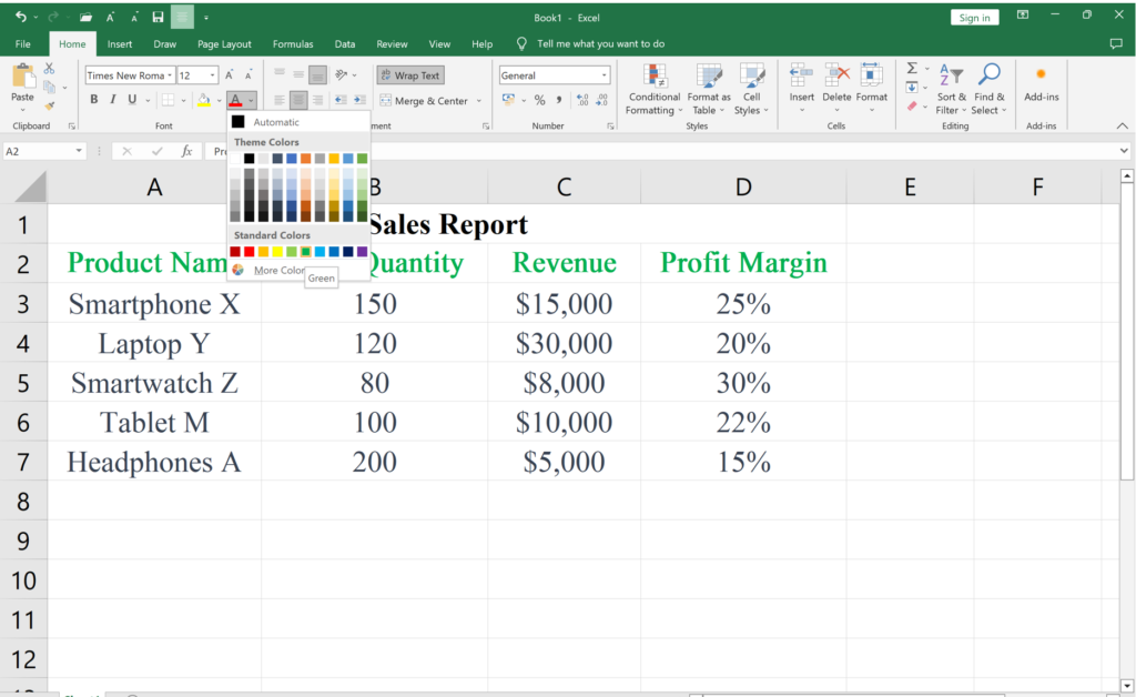 Excel Fundamentals Beginner Level → Lesson 3.1: Formatting Text in ...